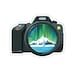 Northern Lights DSLR Camera Kiss-cut Stickers, Snowy Mountain Stickers ...