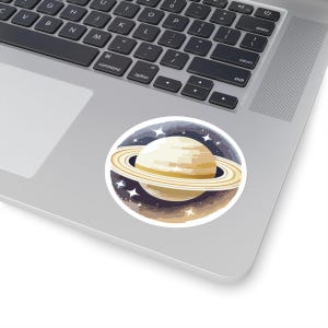 Saturn Sticker Beautiful Saturn Planet Vinyl Decal for Astronomy & Space Fans Perfect for ...