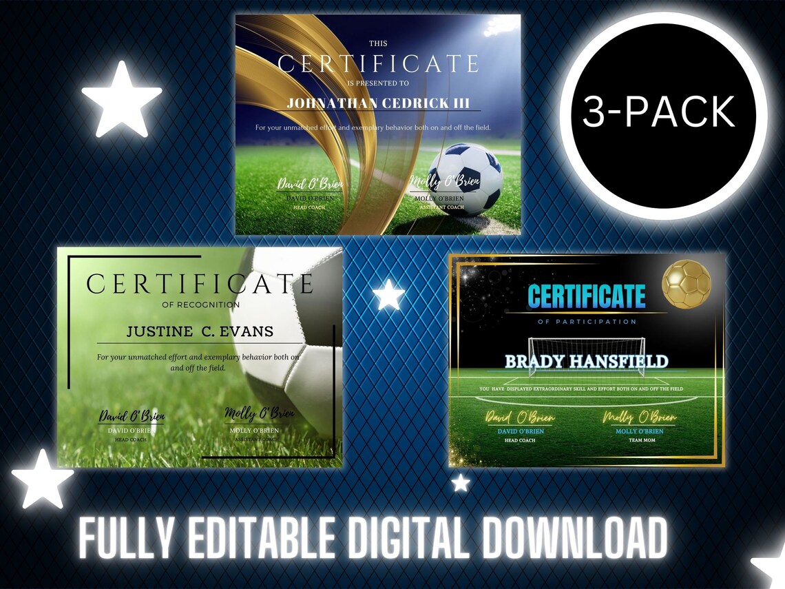 Certificate, Award, Sports Certificate, Trophy, Achievement, Team ...