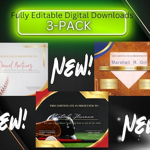 Certificate, Sports Certificate, Award, Editable, Digital Download ...