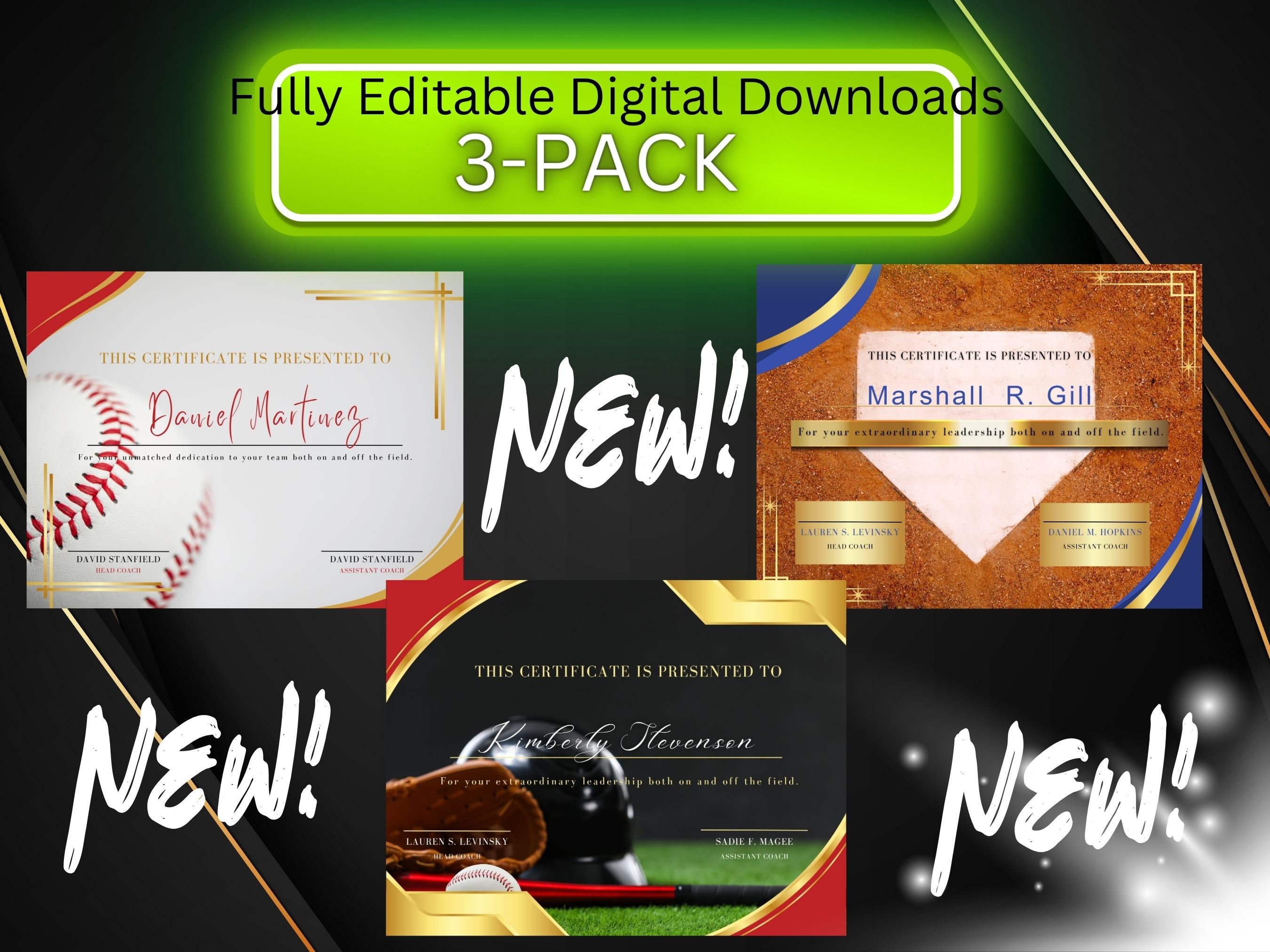 Certificate, Sports Certificate, Award, Editable, Digital Download ...