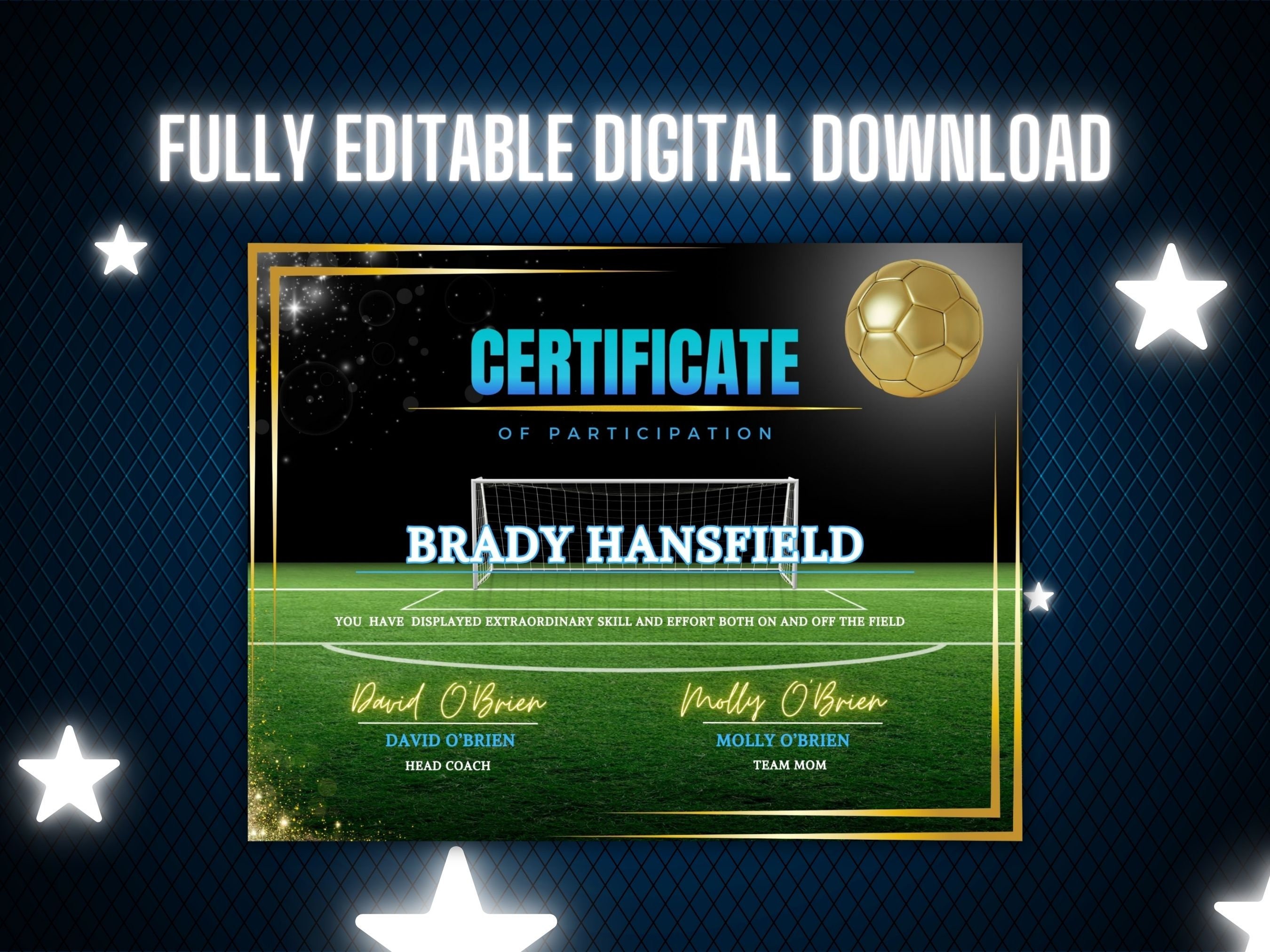 Certificate, Award, Sports Certificate, Trophy, Achievement, Team ...