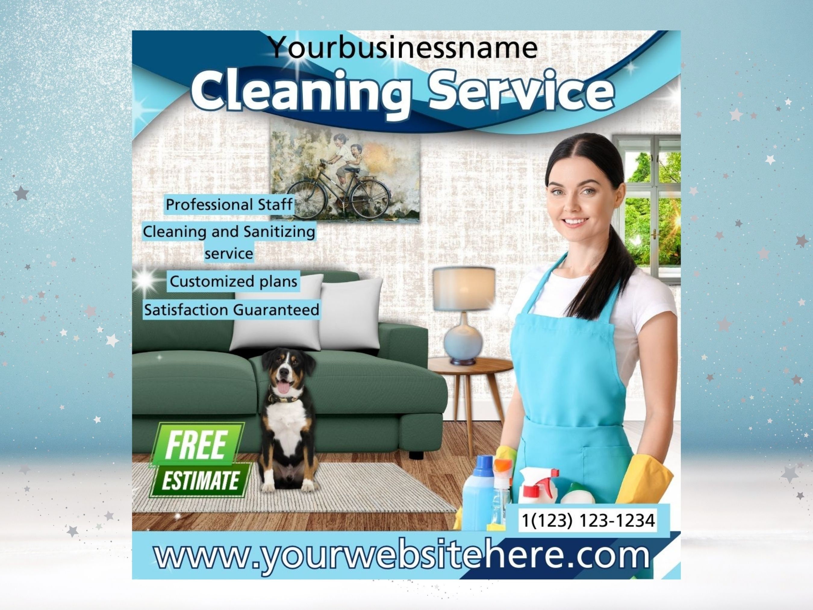 Cleaning Business Flyer, DIY Flyer Template Design, Business Service ...