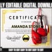Instant Download Printable Boxing 8.5x11 Certificate, Boxing Award ...