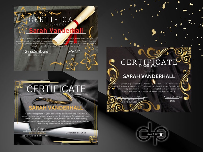 Editable Certificate of Completion, DIY Course Completion Template ...