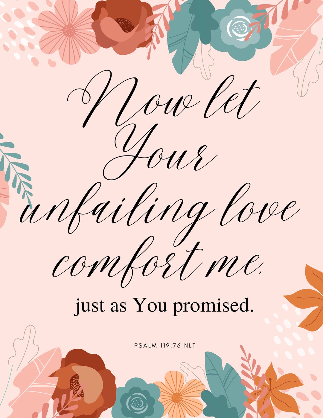 Bible Verse Prints, Digital Bible Verse Wall Art, Now Let Your ...