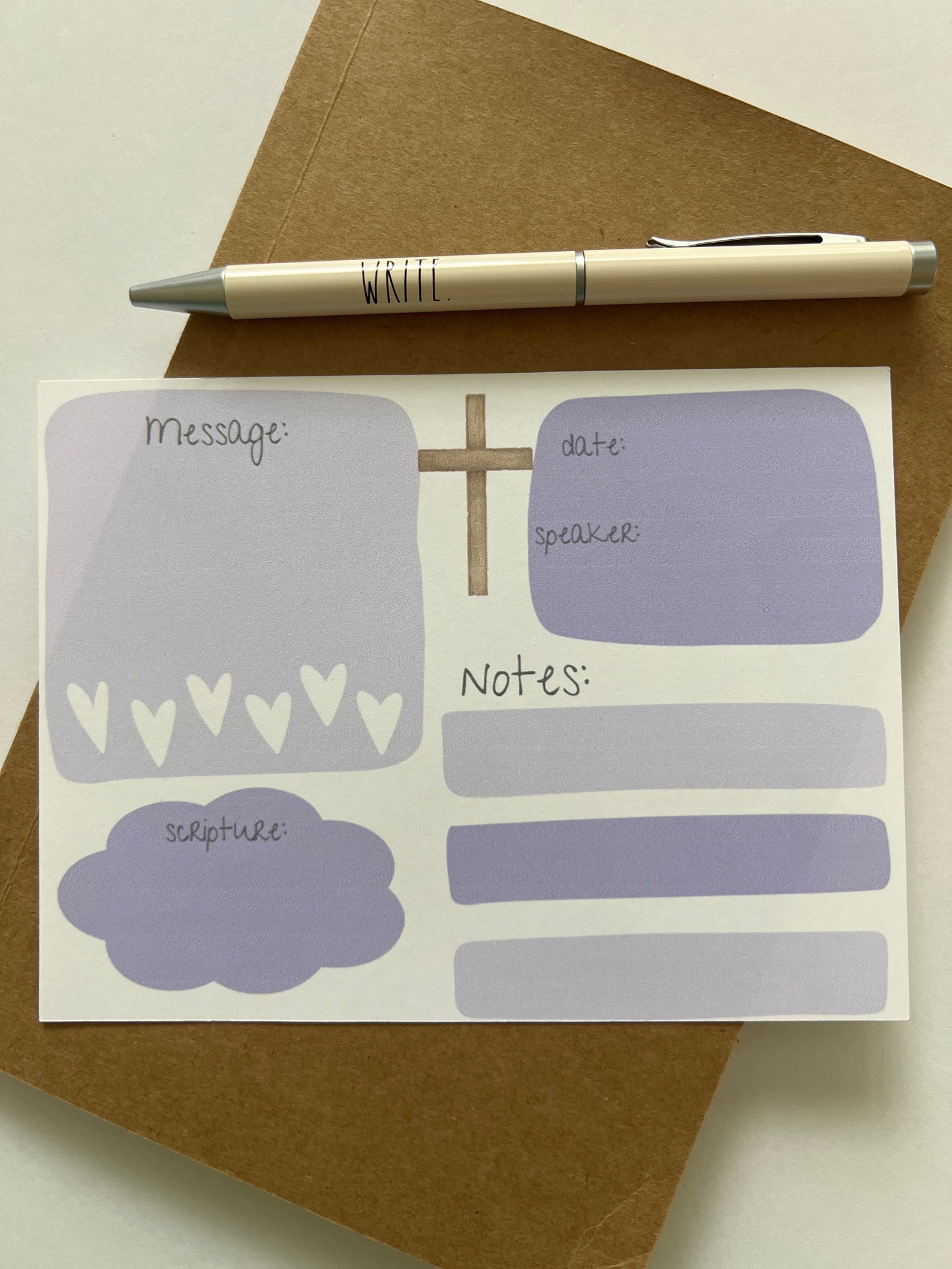 Purple Sermon Note Sheets Church Notes Bible Study Note Sheets Faith ...