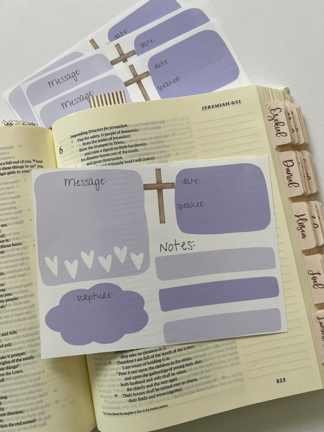 Purple Sermon Note Sheets Church Notes Bible Study Note Sheets Faith ...
