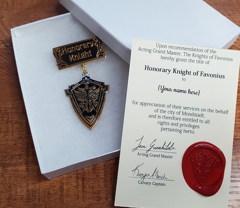 Honorary Knight Medal - Etsy