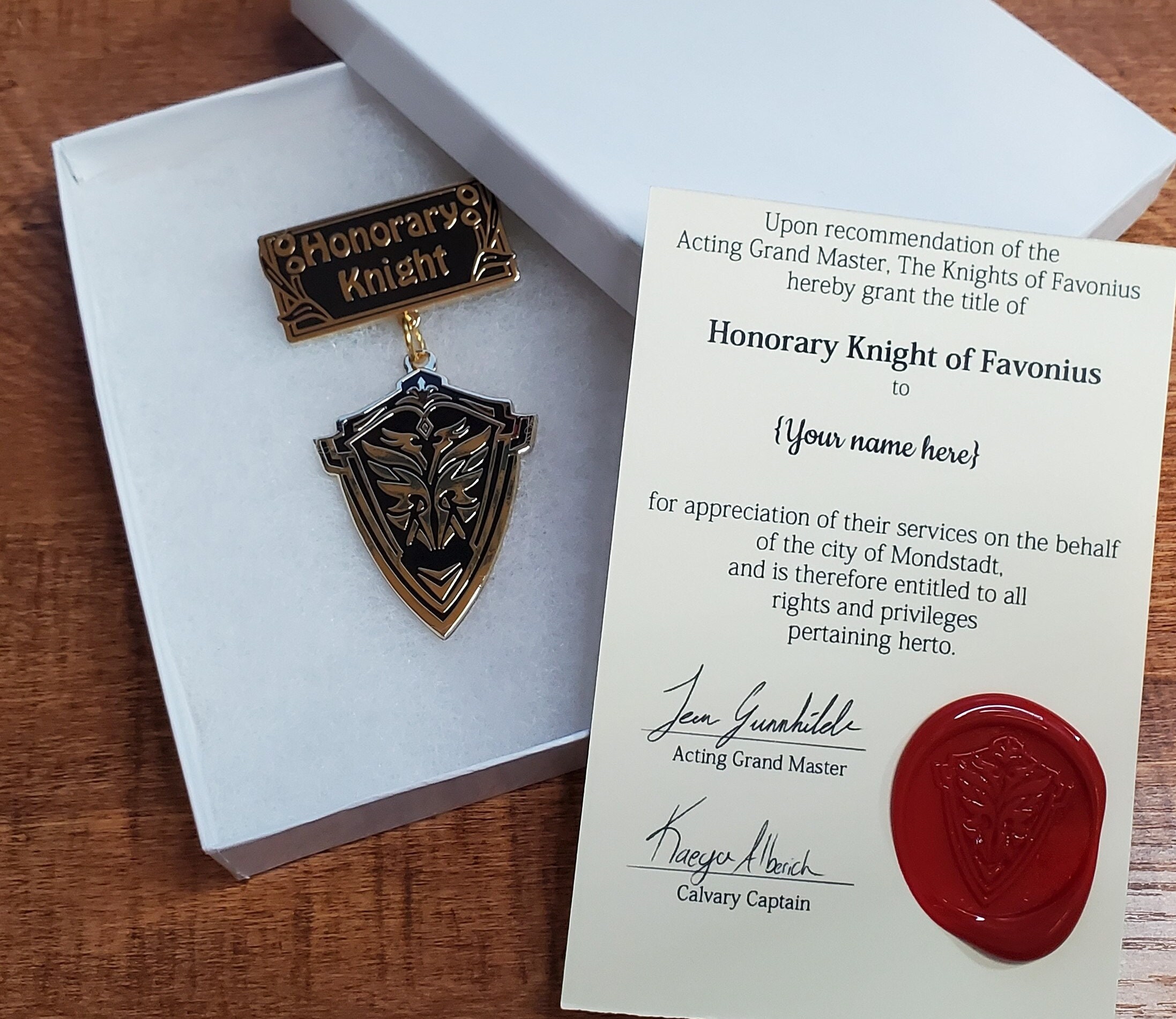 Honorary Knight Medal - Etsy