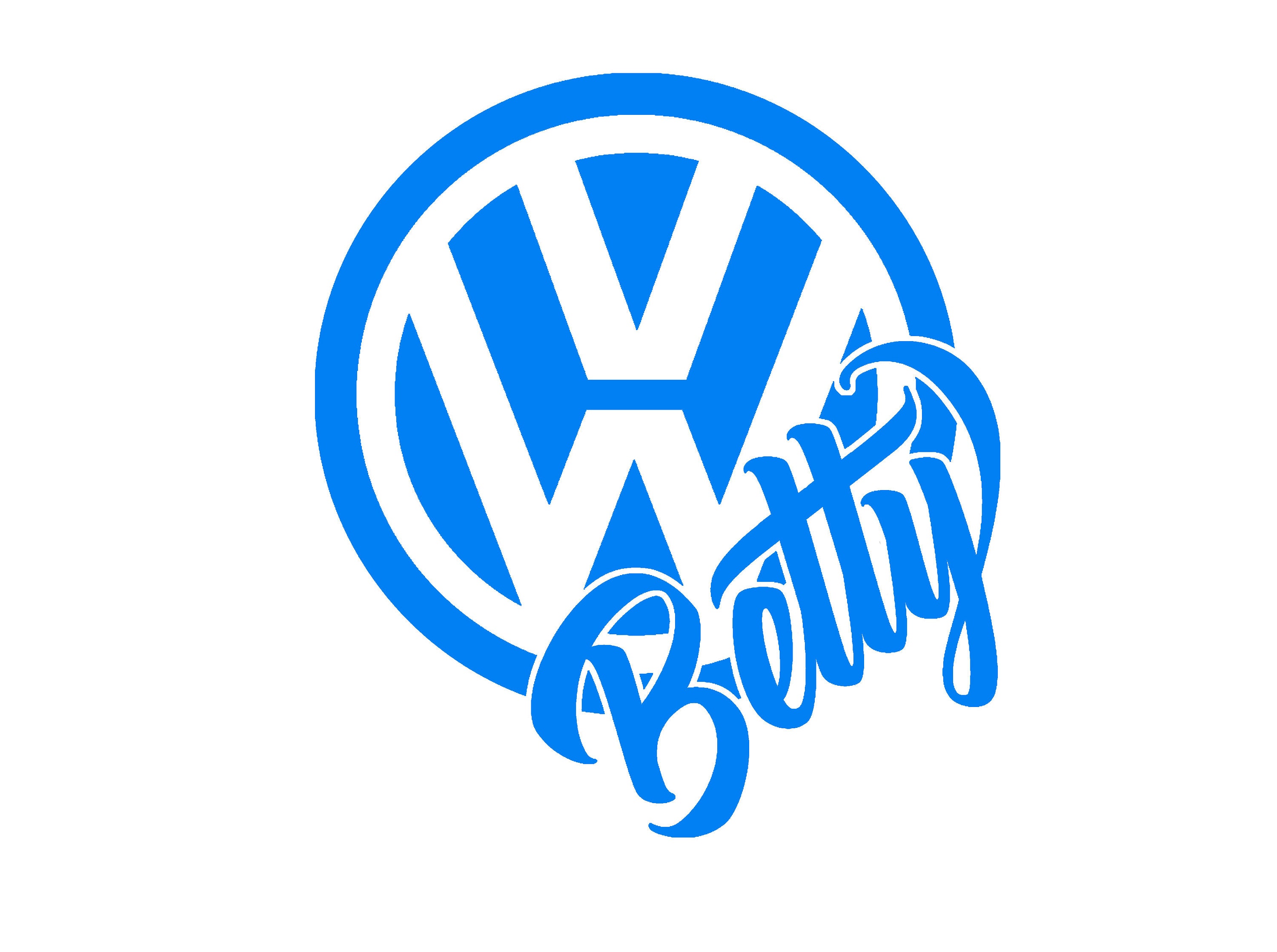 2 X Personalised Bonnet Vinyl Sticker VW Decal Window Stickers - Etsy UK