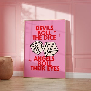 Taylor Cruel Summer Print. Devils Roll the Dice. Trendy Decor - Etsy