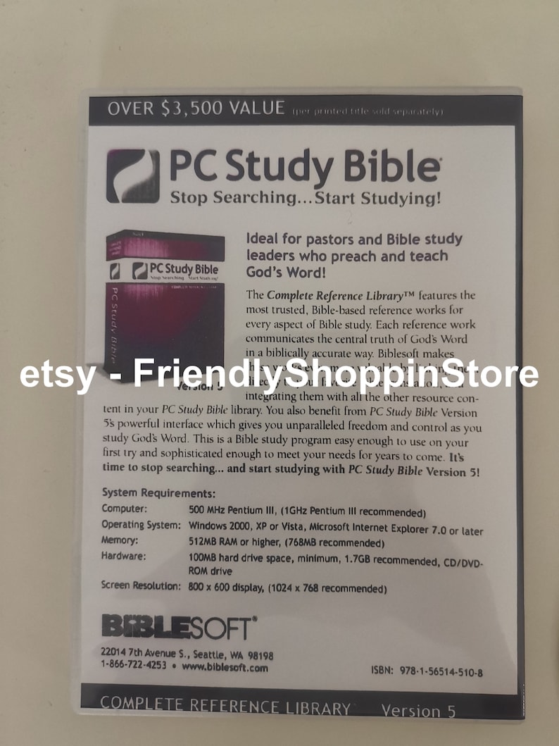 Biblesoft 2014 - PC Study Bible Complete Reference Library DVD ROM ...