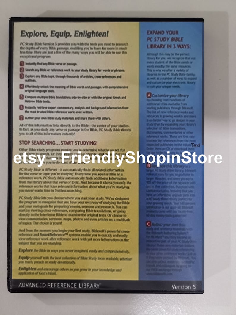 Biblesoft - PC Study Bible Advanced Reference Library DVD ROM Version 5 ...