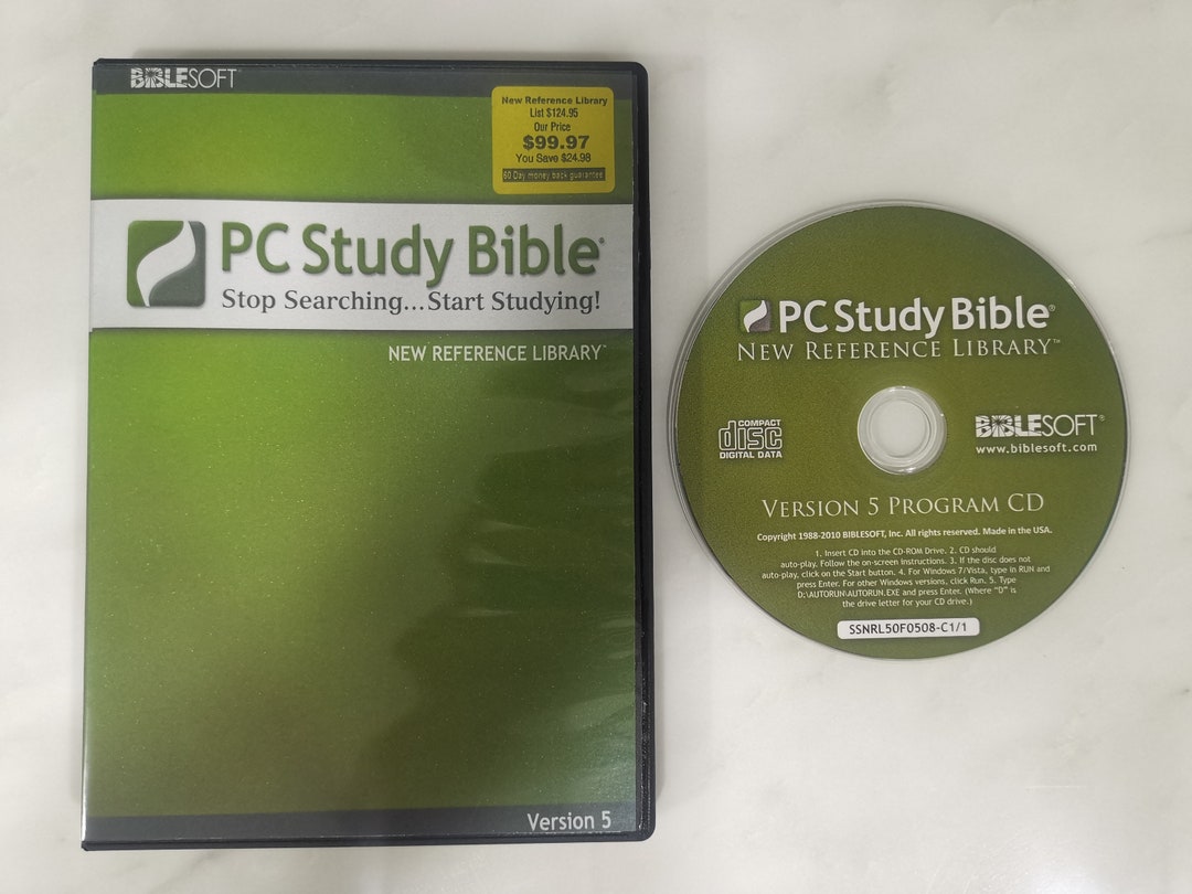Biblesoft PC Study Bible New Reference Library CD Rom Version 5 - Etsy