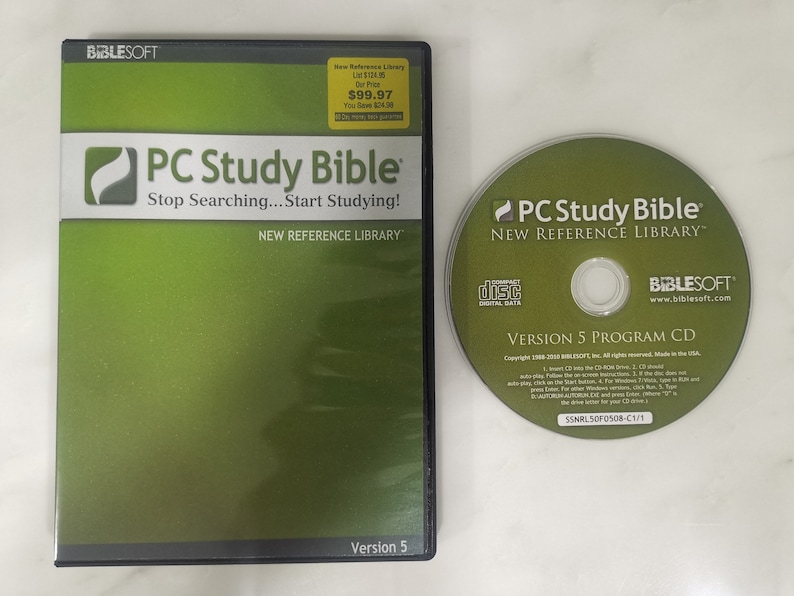 Biblesoft PC Study Bible New Reference Library CD Rom Version 5 - Etsy