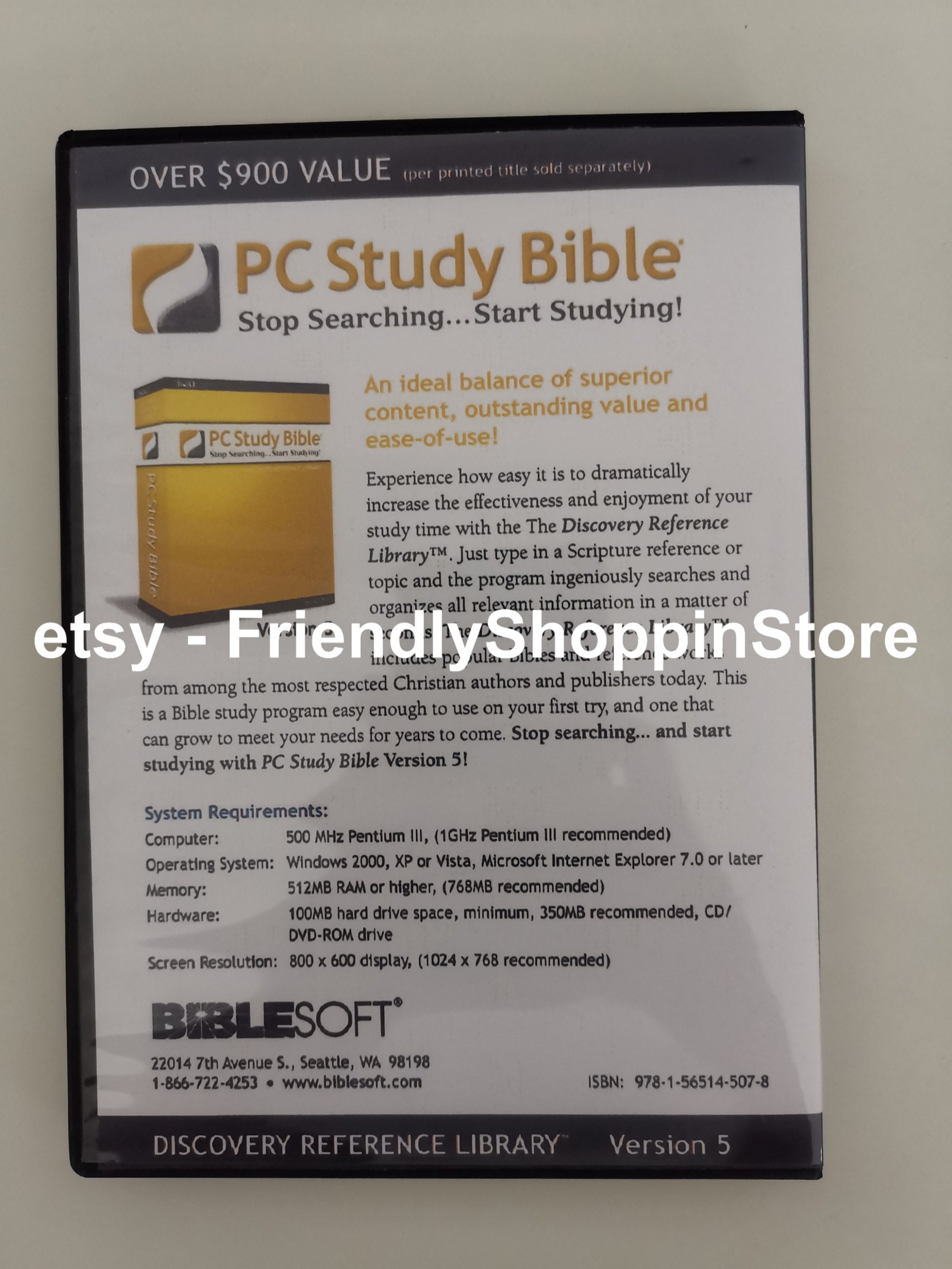 Biblesoft - PC Study Bible Discovery Reference Library DVD ROM Version ...
