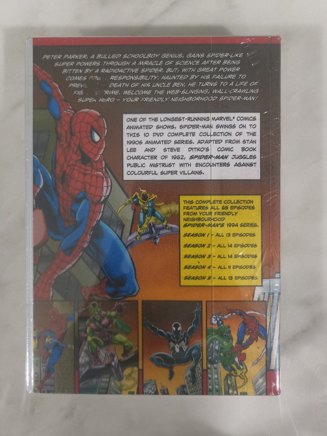 Spider-man 1994 the Complete DVD Collection Series 1-5 Animated Season ...