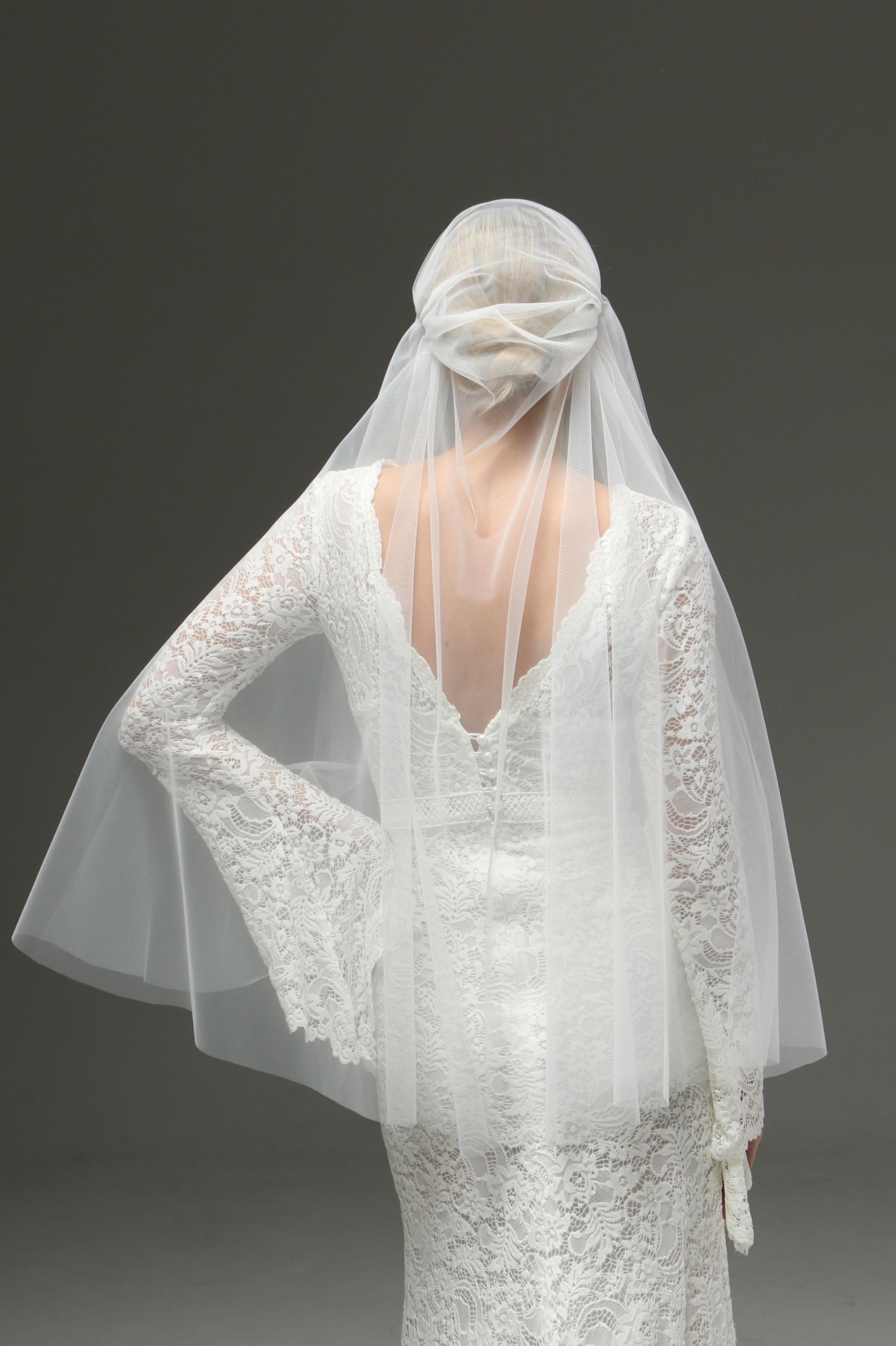Handmade Italian Tulle Juliet Cap Wedding Veil – Soft Boho Chapel ...