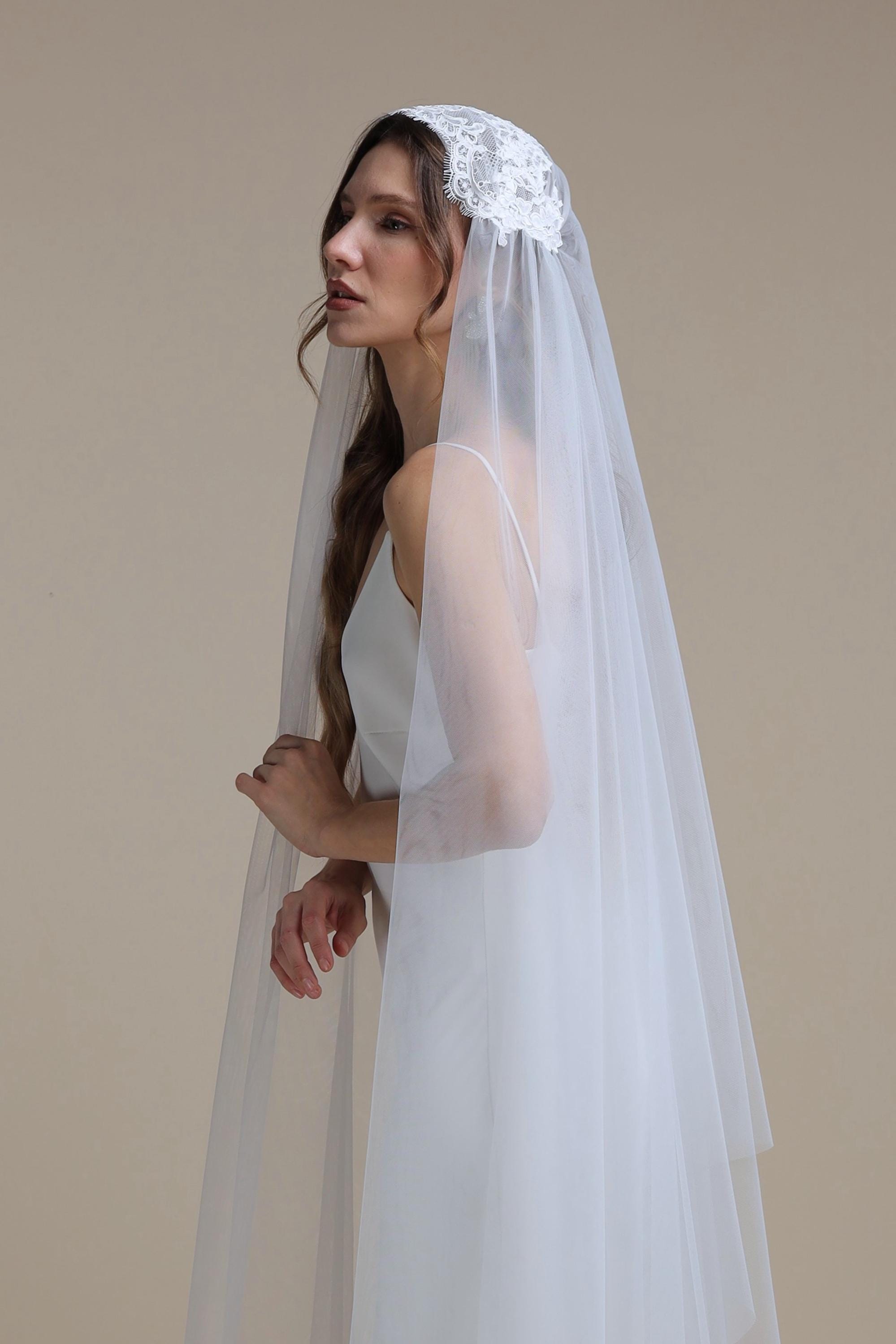 Vintage Lace Juliet Cap Veil – Elegant Long Bridal Veil - Etsy