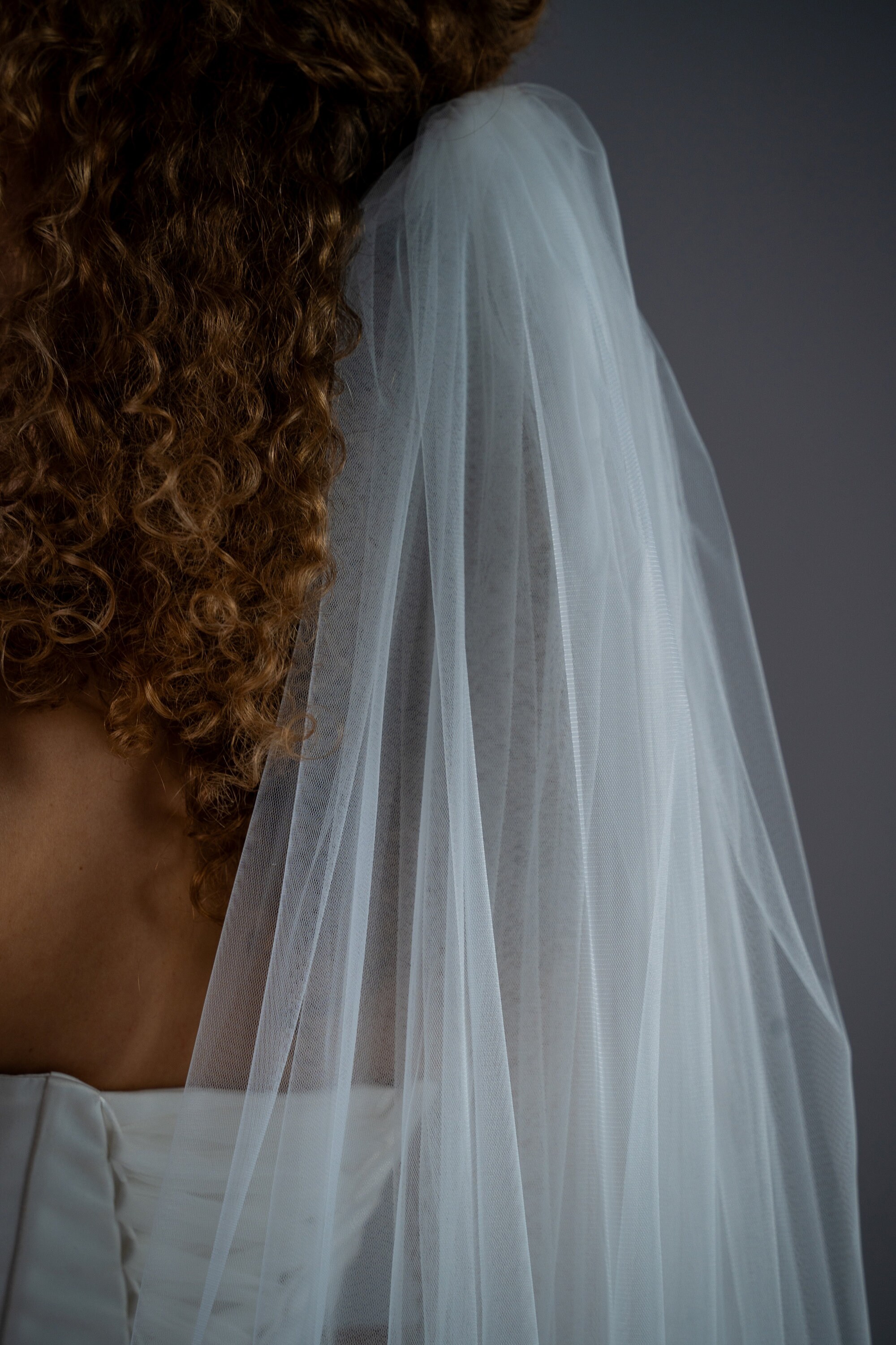 Sheer Simple One Tier Veil, Cathedral Veil, White Veil, Custom Veil, 1 ...