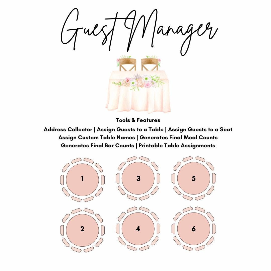 Ultimate Wedding Guest Manager and RSVP Organizer – Digital Guest List ...