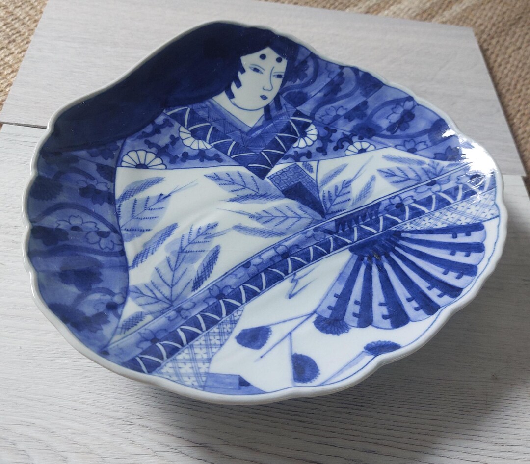 Geisha Samurai Kabuki Porcelain Decorative Plate - Etsy