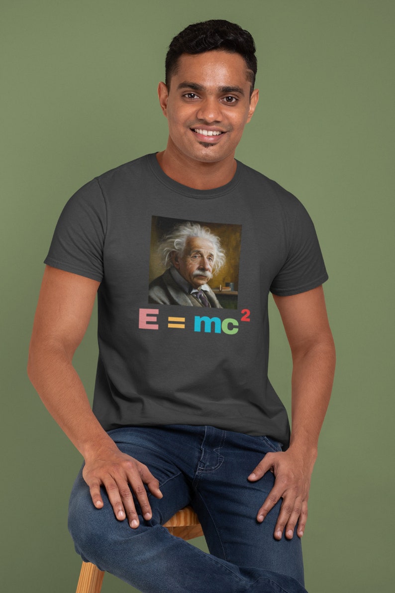 ALBERT EINSTEIN Shirt, E=mc2 With Photo, Einstein's Theory of ...