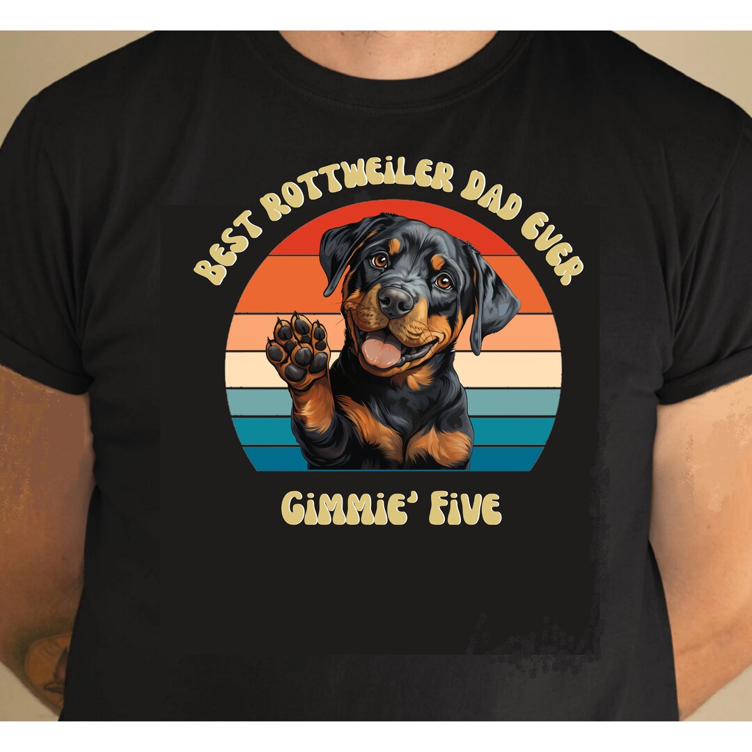 Best Rottweiler Dad Ever Shirt, Rottweiler Dad, Men's Father's Day Gift ...