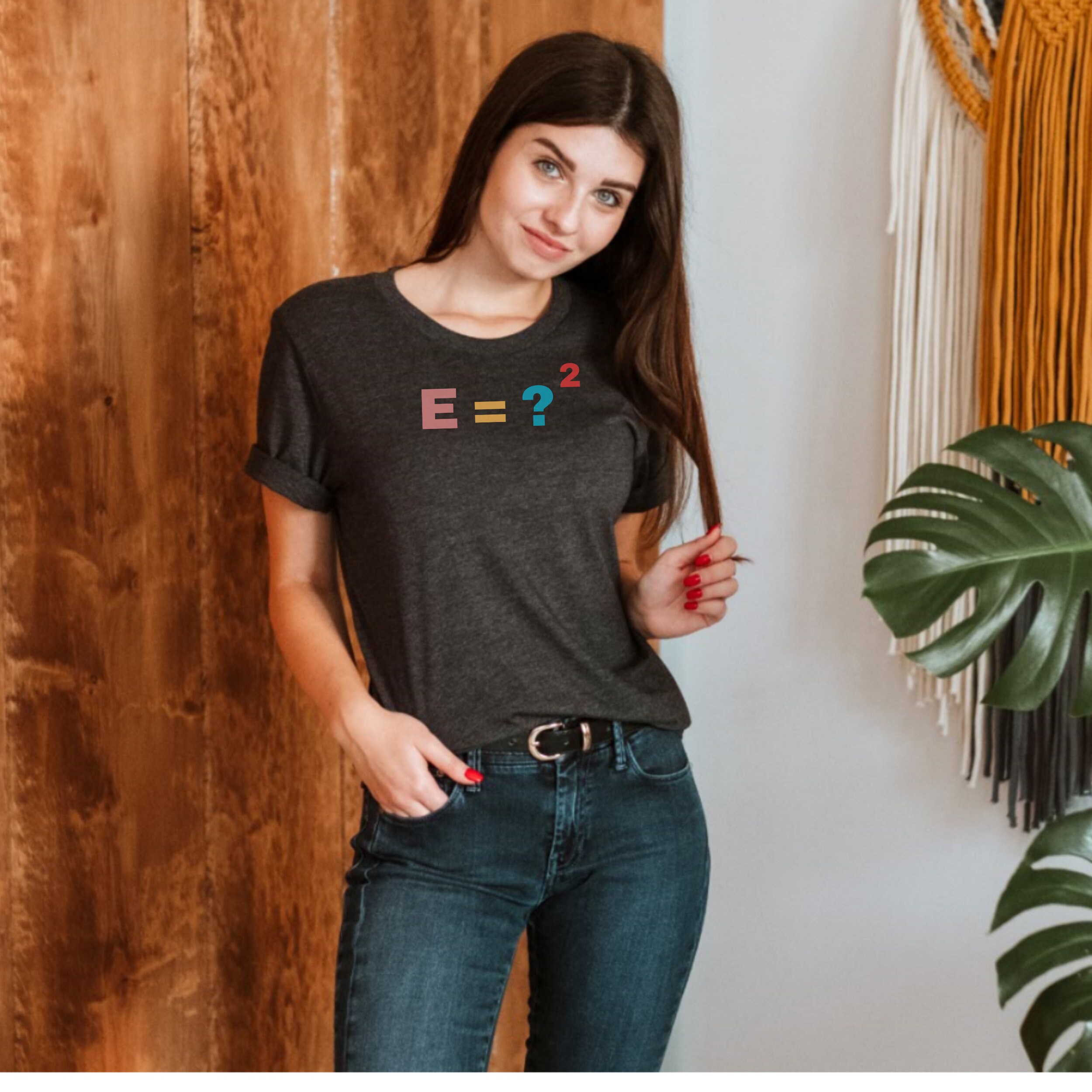 ALBERT EINSTEIN Shirt, E=?2, Einstein's Theory of Relativity, Physics ...