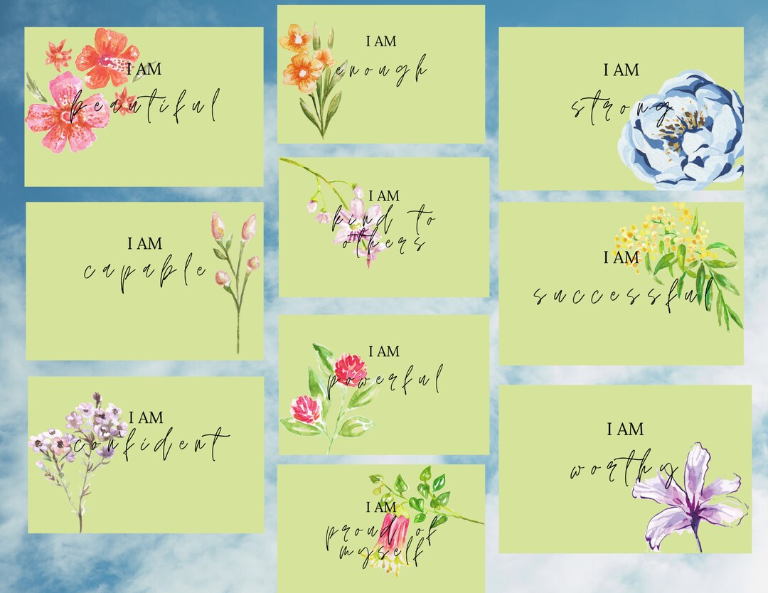 Self Affirmation Cards - Etsy