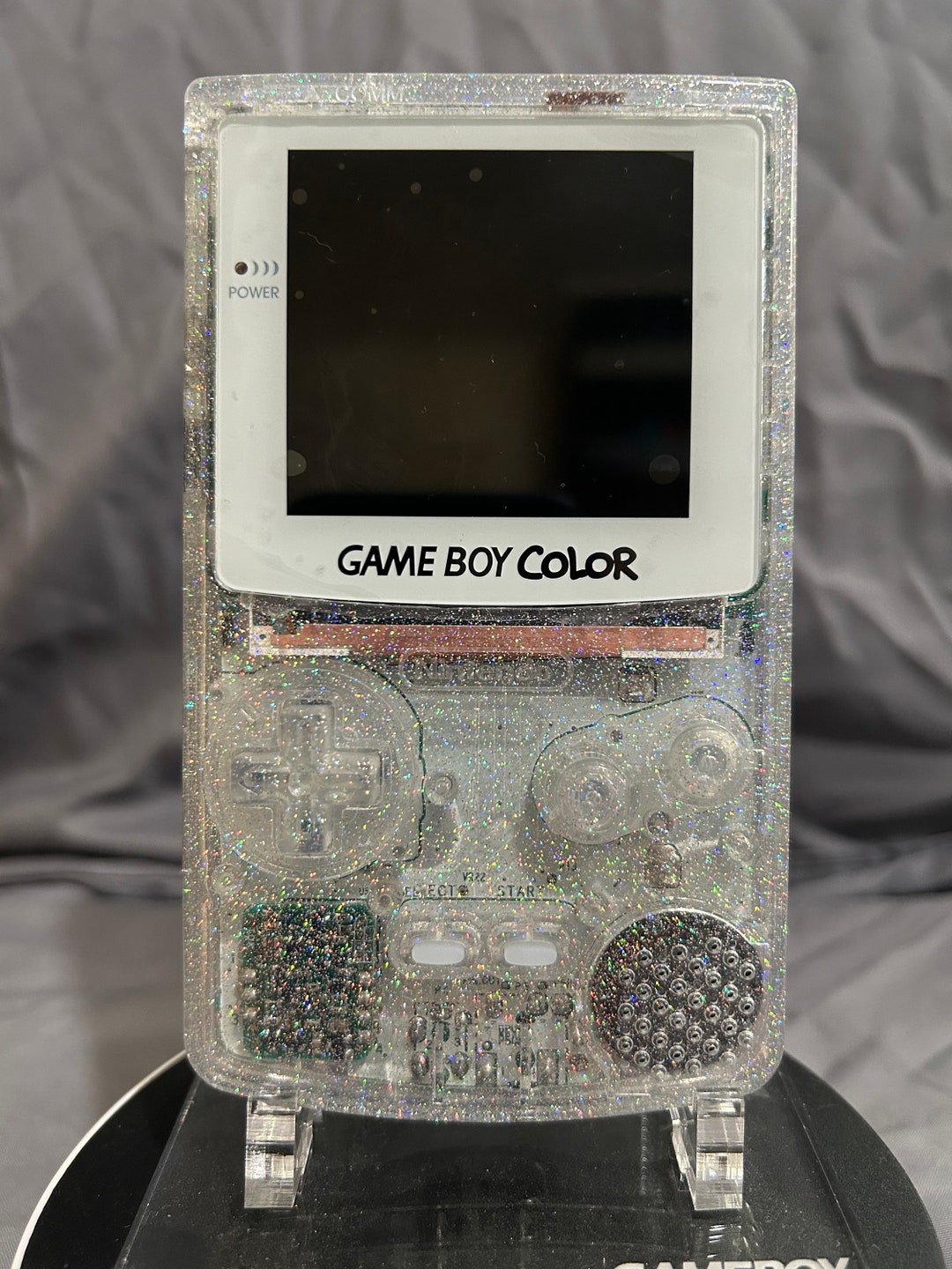 Custom Game Boy Color GBC Clear Sparkle W/ Color Changing - Etsy