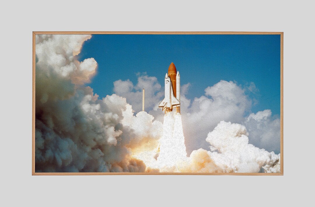 Samsung Frame Tv Art, Space Shuttle Launch, Instant Download, Tv Frame ...