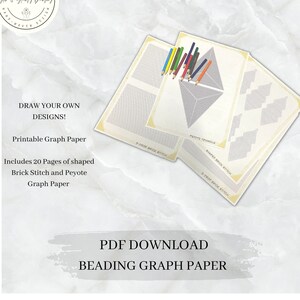Beading Graph Paper _ Draw Your Designs _ Brick Stitch Paper _ Peyote ...