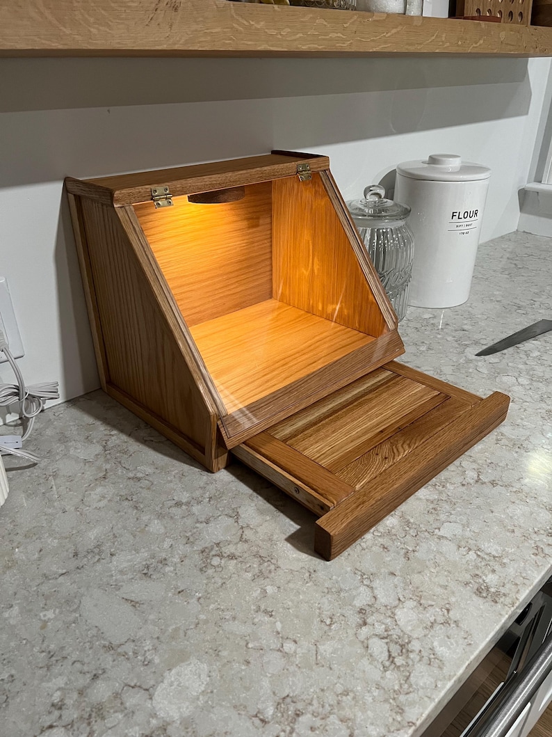 White Oak Bread Box - Etsy