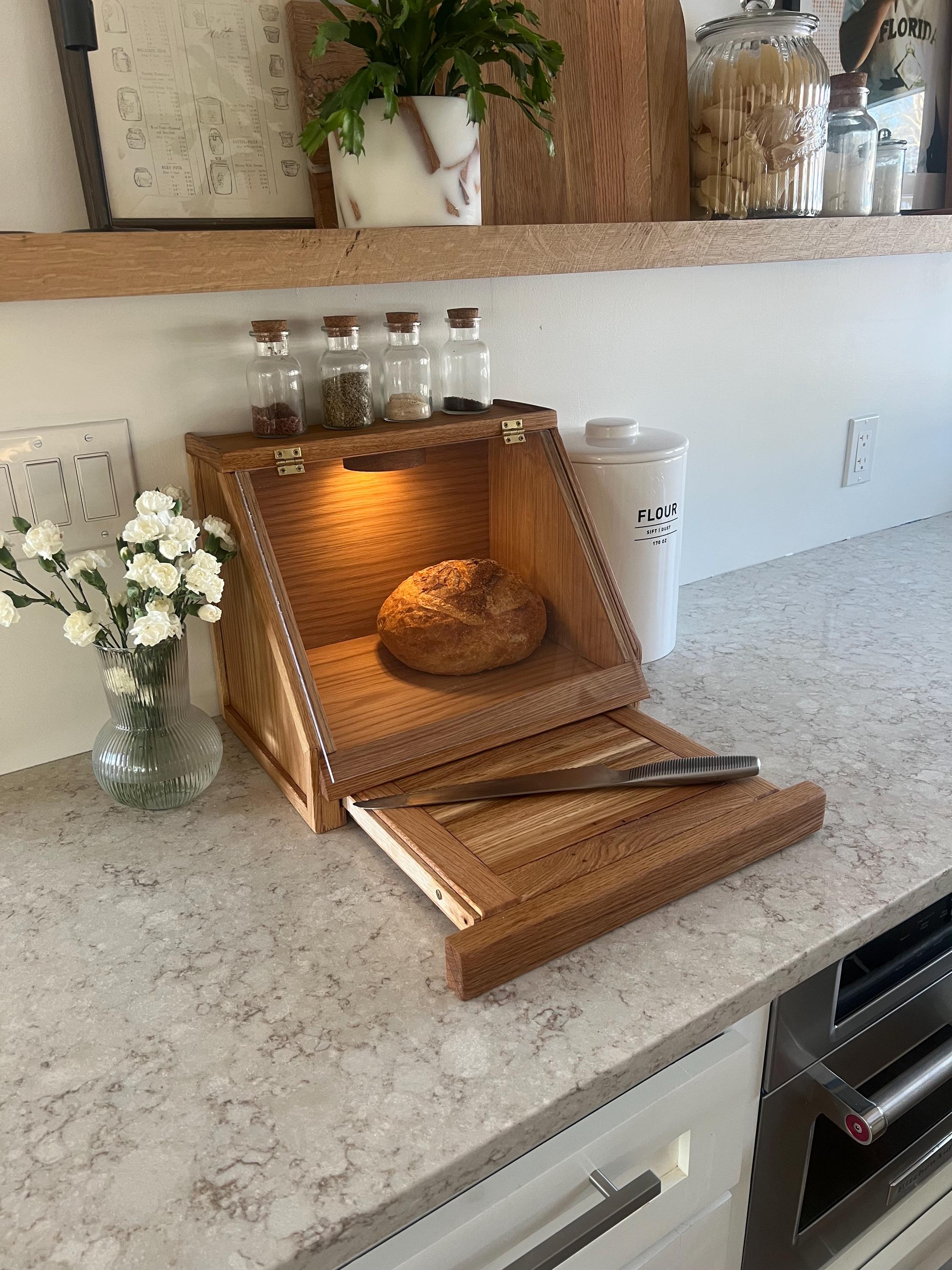 White Oak Bread Box - Etsy