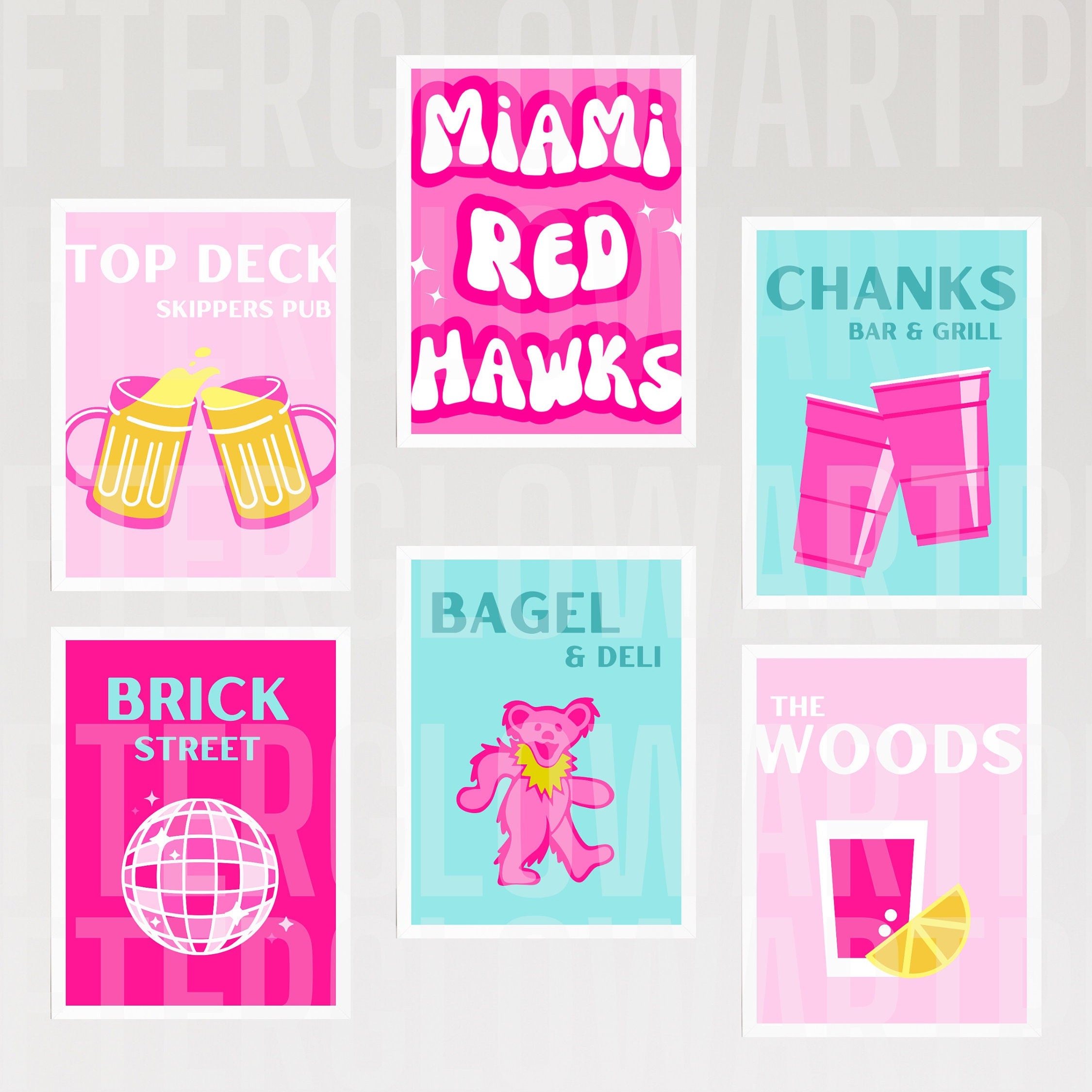 Miami University Print Set, Oxford Gallery Art, Digital Download, Miami ...