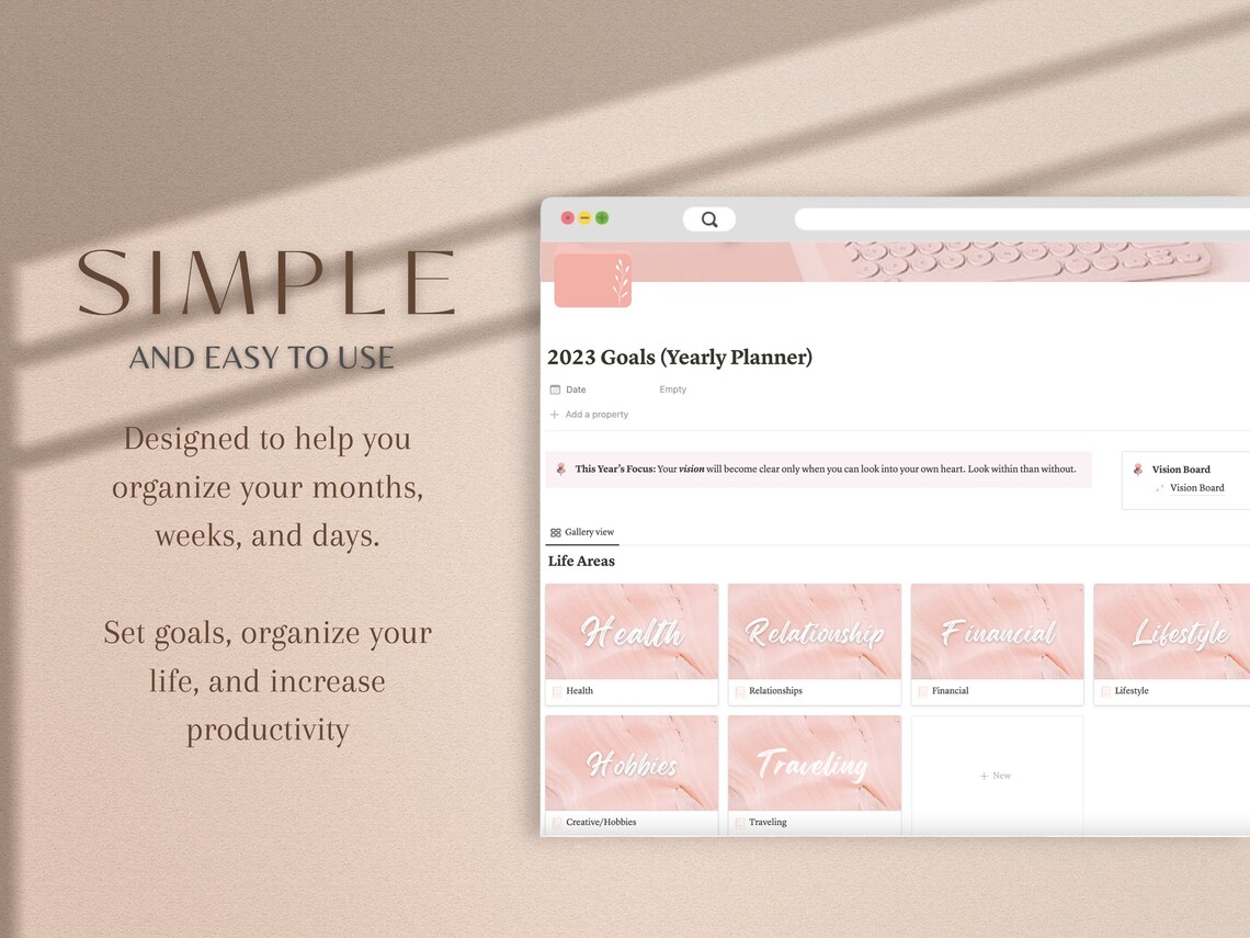 PLR That Girl Notion Template, 2024 Aesthetic Planner, All in One ...