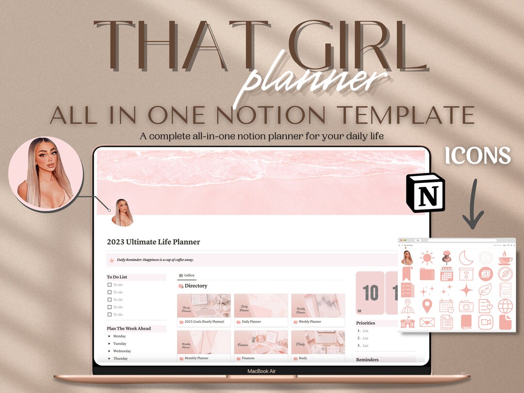 PLR Notion Template 2024 Aesthetic Planner, Daily Notion Planner ...
