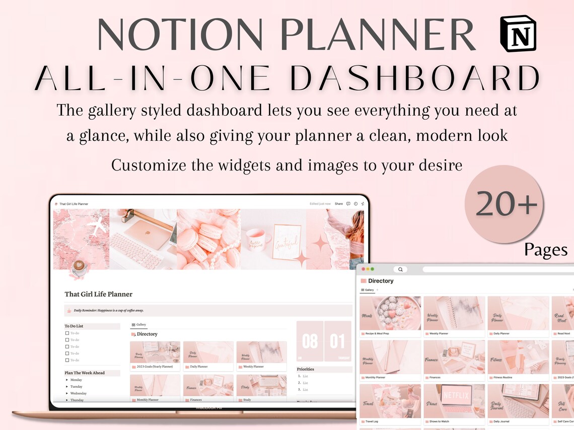PLR Notion Template 2024 Aesthetic Planner, Daily Notion Planner, Notion Life Template, Digital ...