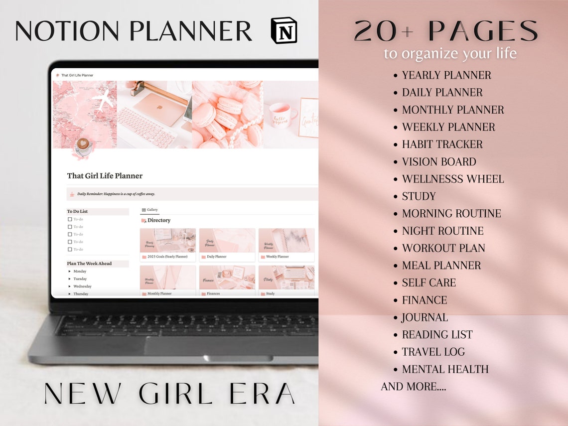 PLR Notion Template 2024 Aesthetic Planner, Daily Notion Planner ...