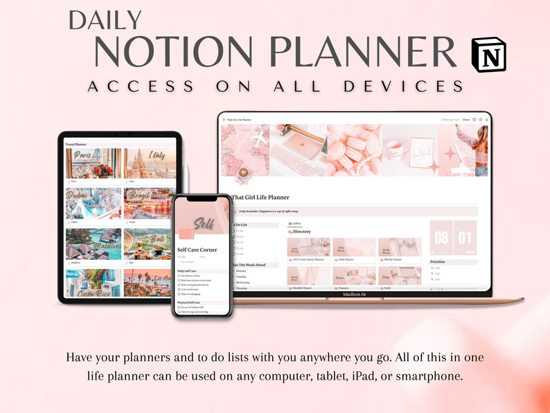 PLR Notion Template 2024 Aesthetic Planner, Daily Notion Planner ...