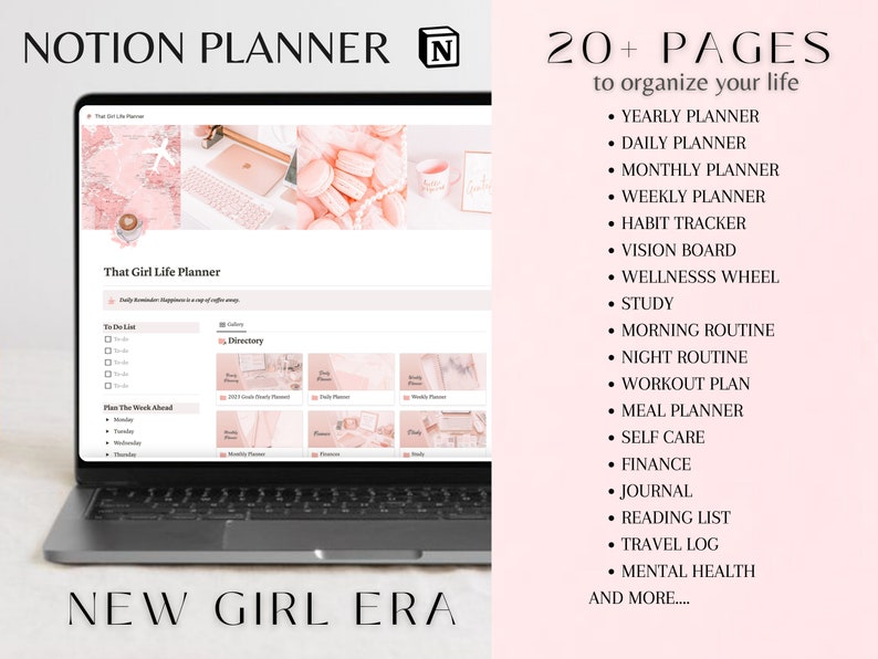 PLR Notion Template 2024 Aesthetic Planner, Daily Notion Planner ...
