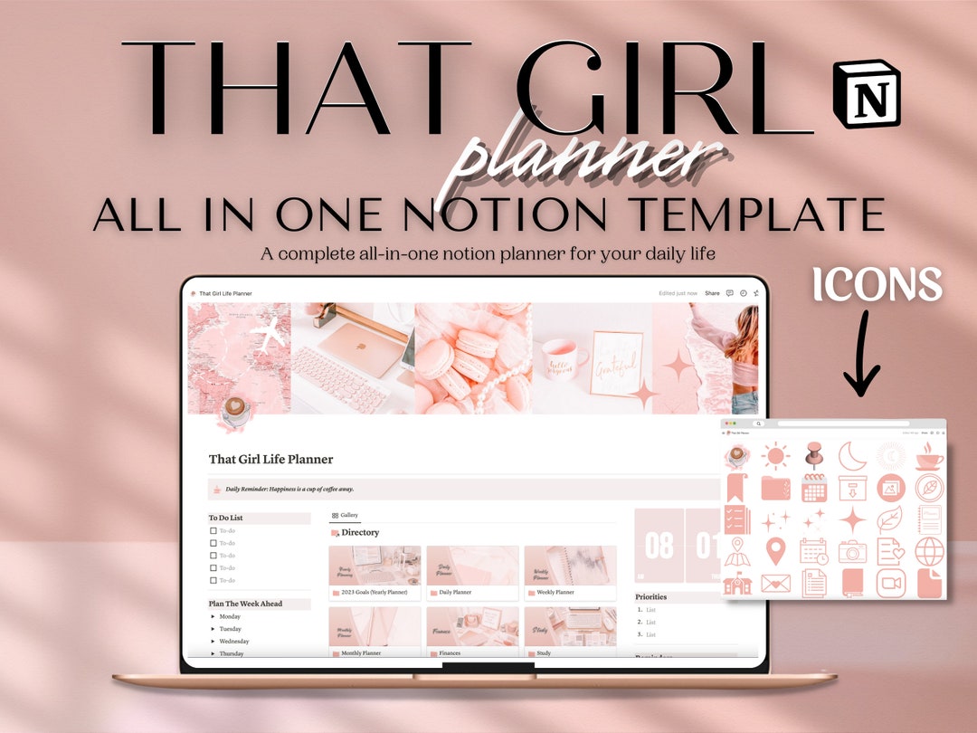 PLR Notion Template 2024 Aesthetic Planner, Daily Notion Planner, Notion Life Template, Digital ...