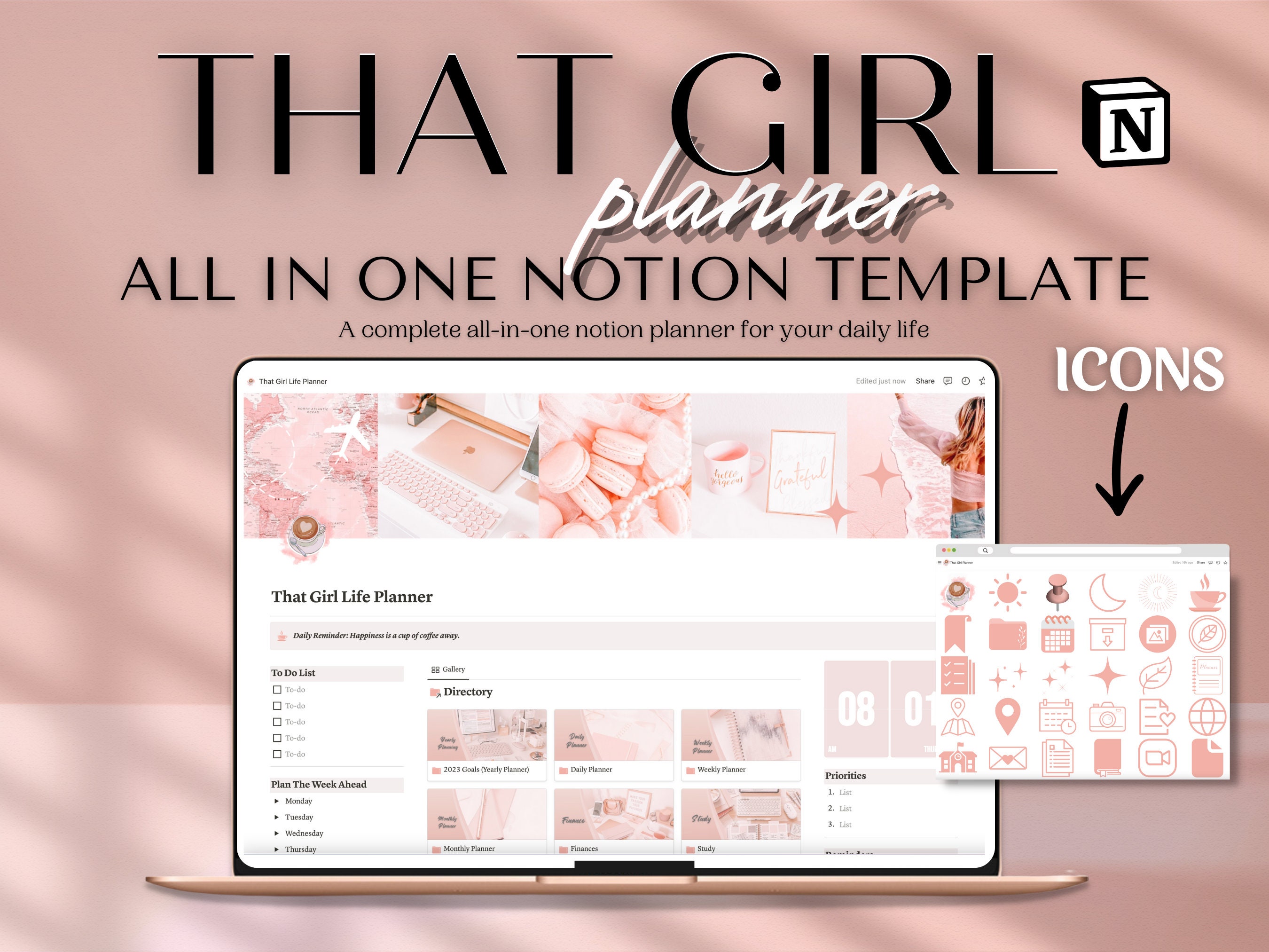 That Girl Notion Template 2024 Personal Planner Notion - Etsy