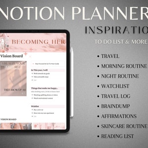 PLR Notion Template 2024 Aesthetic Planner Daily Notion - Etsy