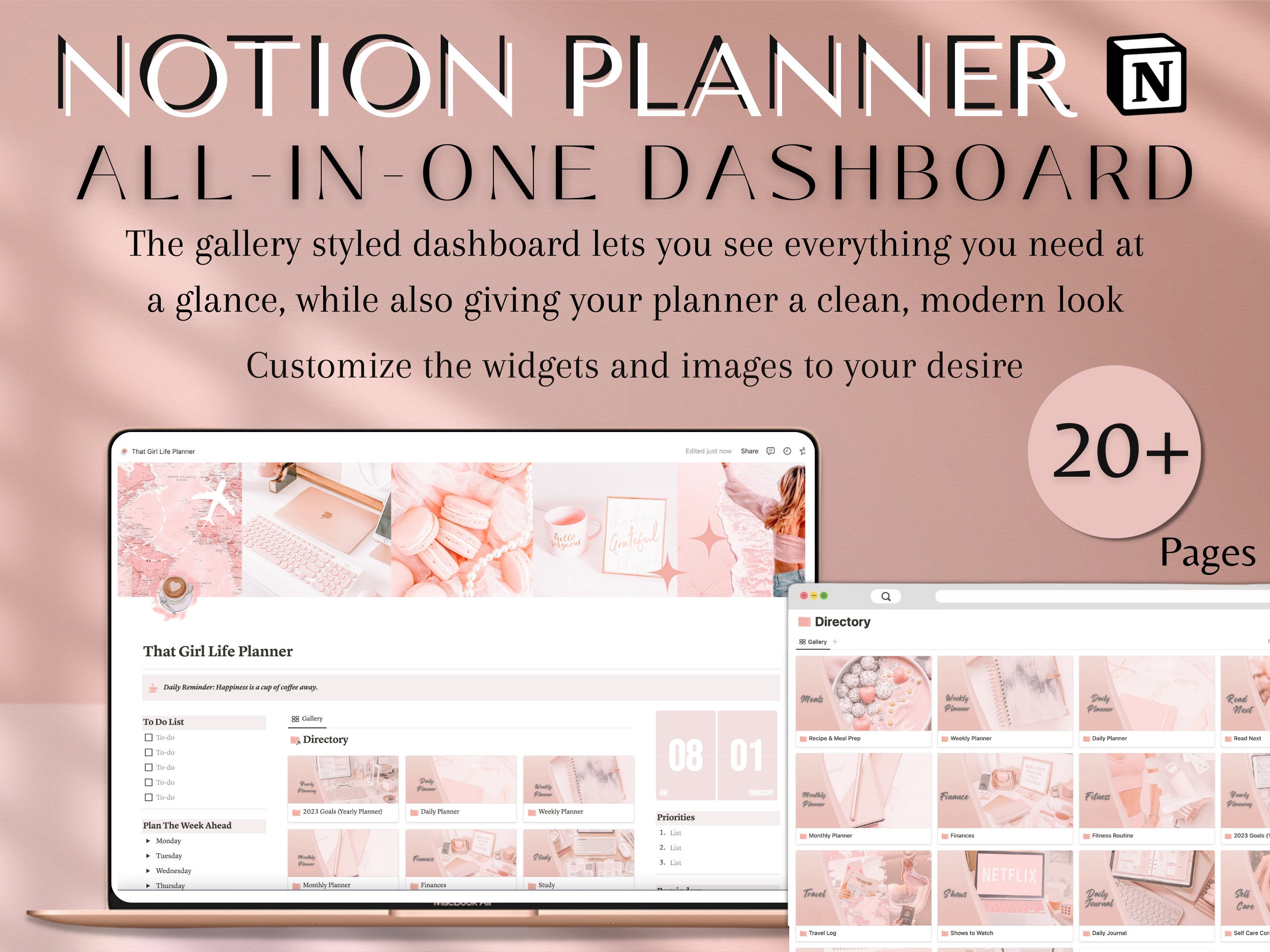 PLR Notion Template 2024 Aesthetic Planner, Daily Notion Planner ...