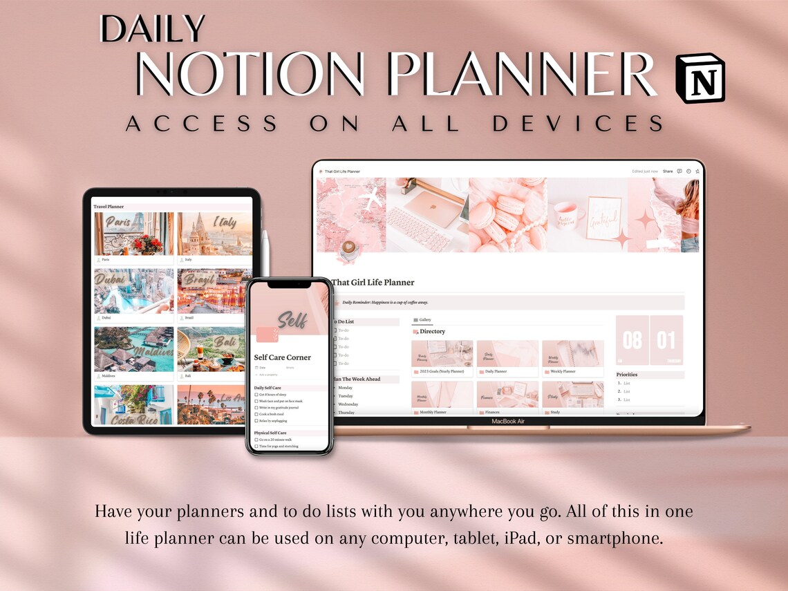 PLR Notion Template 2024 Aesthetic Planner, Daily Notion Planner ...