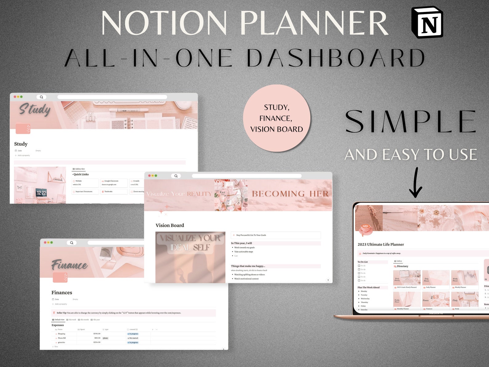 PLR Notion Template 2024 Aesthetic Planner Daily Notion - Etsy