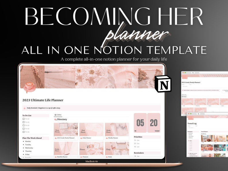 PLR Notion Template 2024 Aesthetic Planner, Daily Notion Planner ...